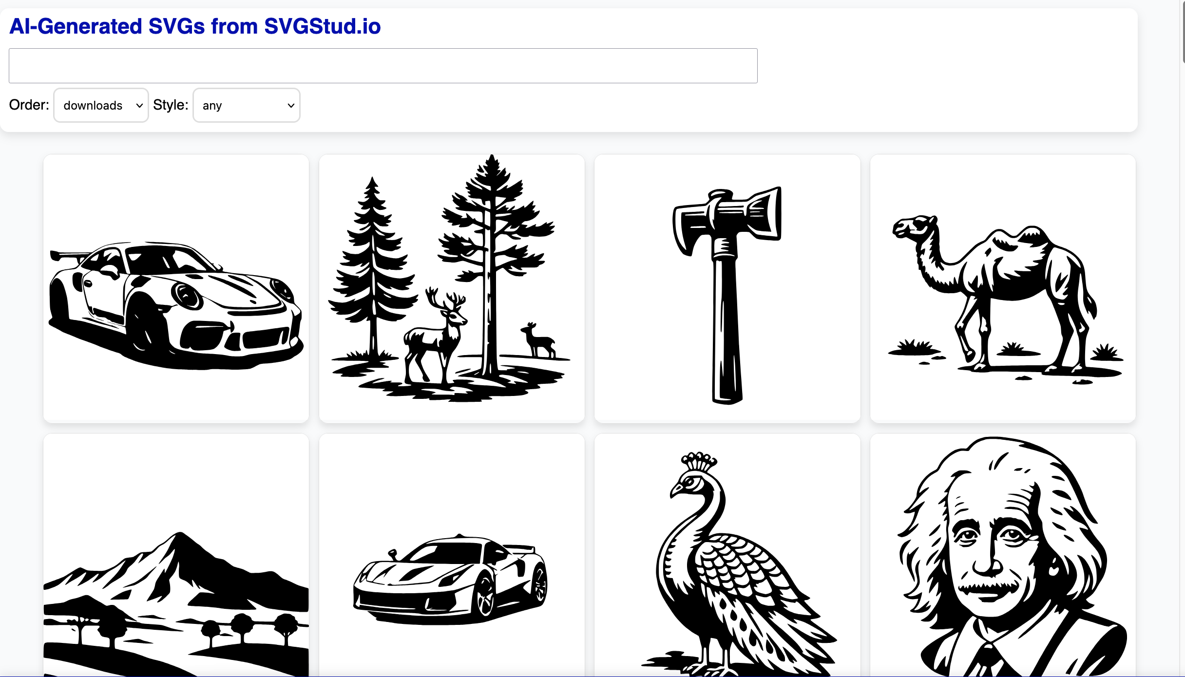 AI-powered SVG Generator, SVG Editor, and SVG Bundles | SVGStud.io
